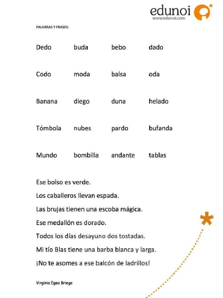 Ejercicios de La Letra D y B | PDF