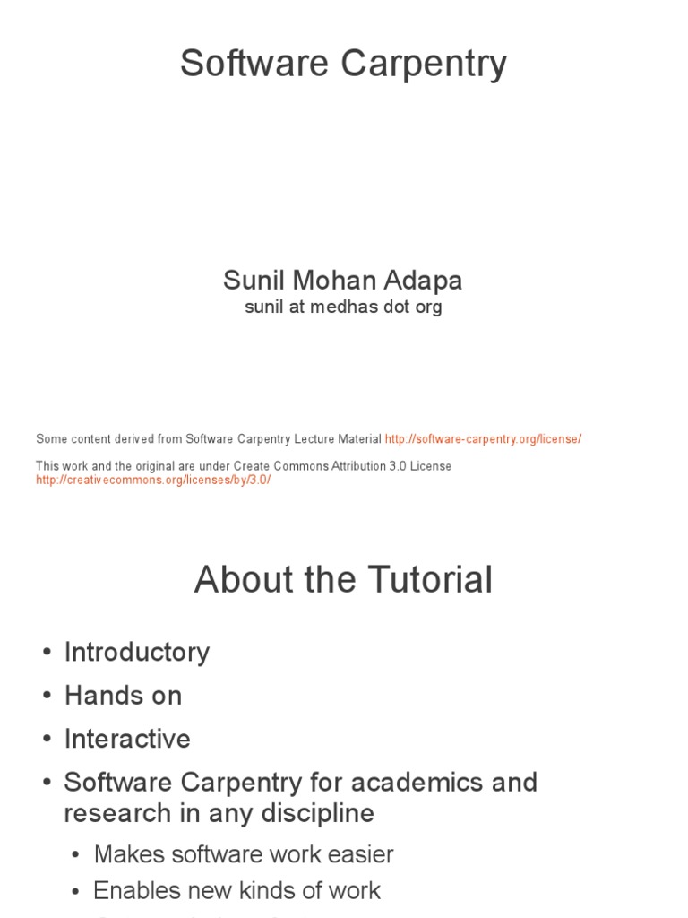 Software Carpentry | PDF | Unix | Information Technology Management