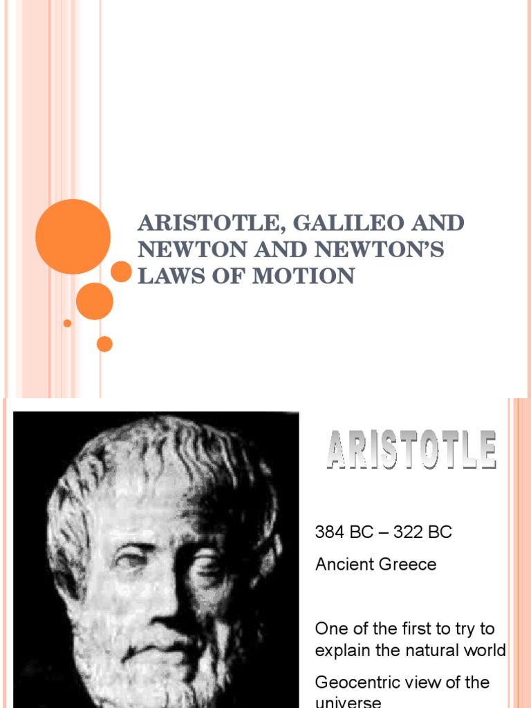 Aristotle Galileo and Newton Reading With Reflection | PDF | Inertia ...