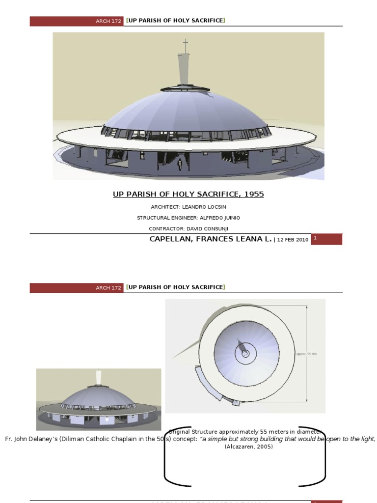 Up Parish of Holy Sacrifice | PDF | Column | Dome
