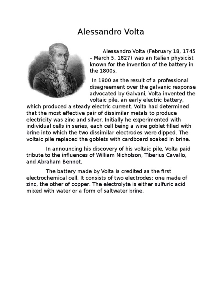 Alessandro Volta | PDF