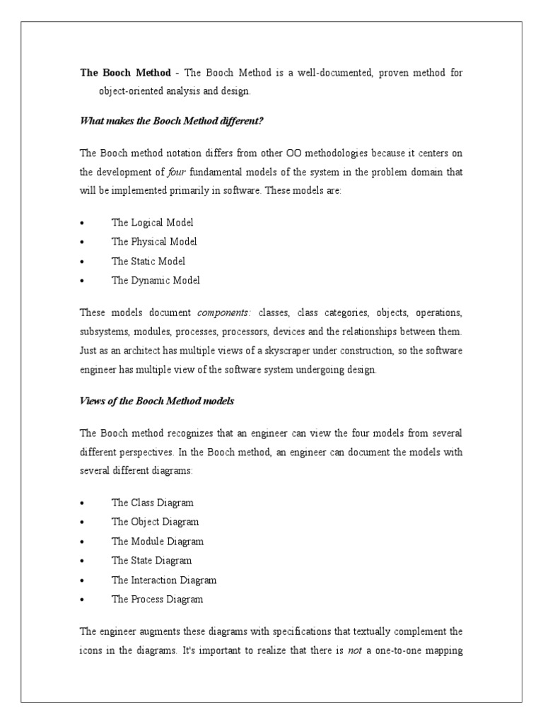 What Makes The Booch Method Different?: The Booch Method - The Booch ...