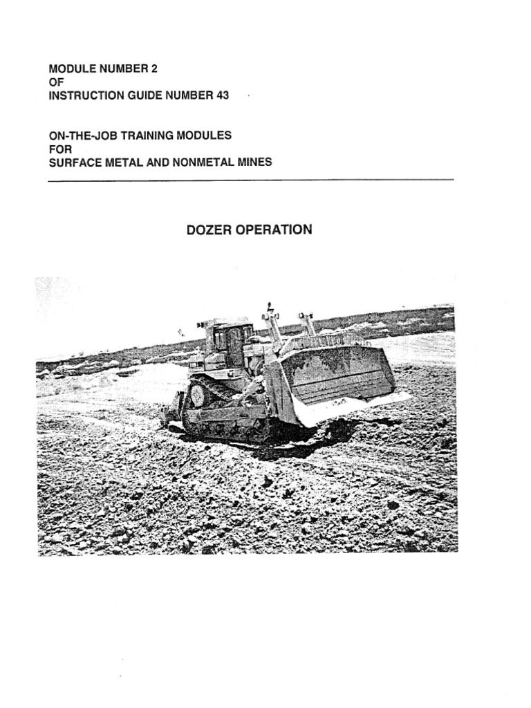 Module 2 Dozer Operation | PDF | Snow | Mining