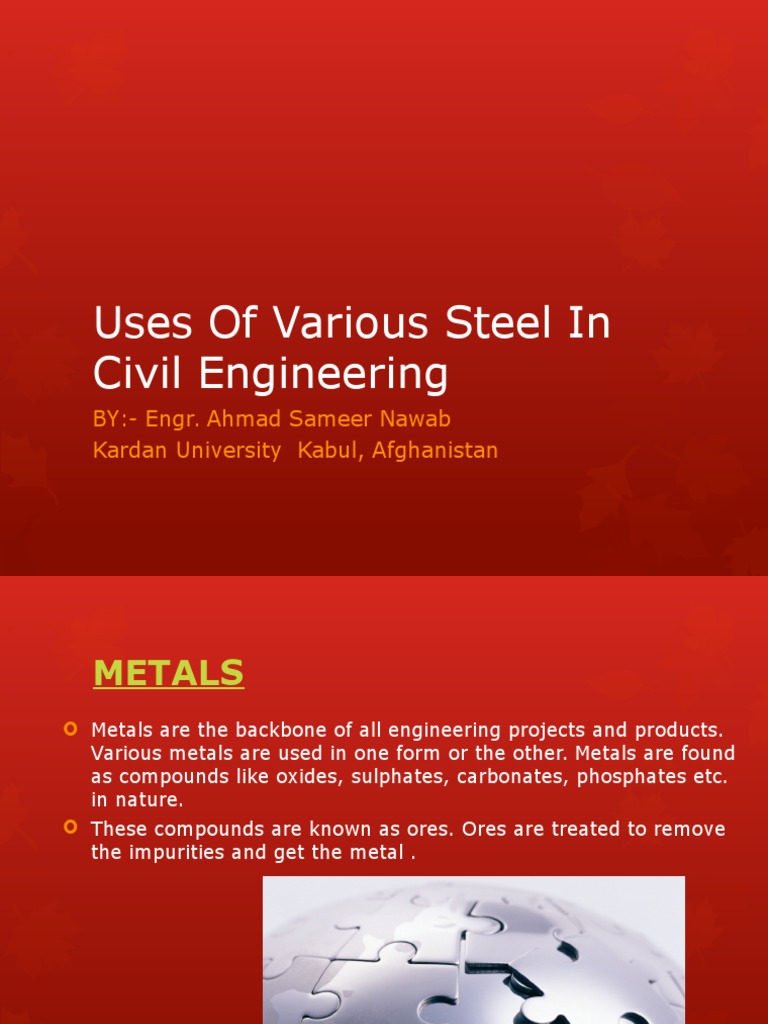 Steel Applications in Civil Engineering | PDF | Metals | Iron