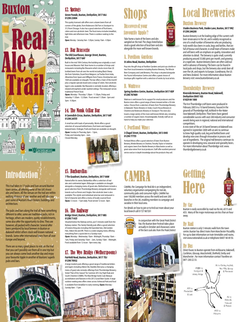 Buxton's Real Ale Trail Guide | PDF | Pub | Beer