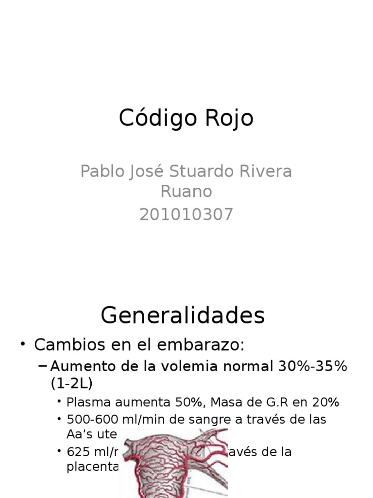 Código Rojo | PDF | Parto | Placenta