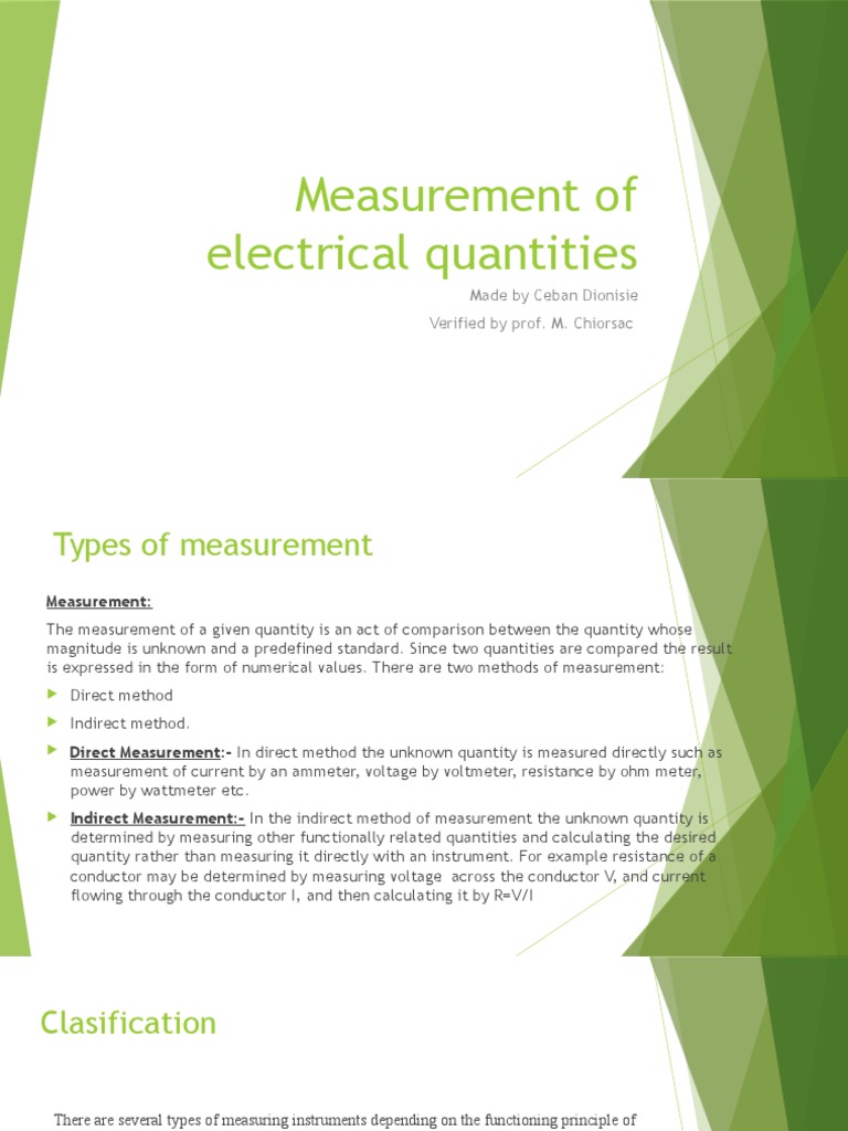 Measurement of Electrical Quantities | PDF | Power (Physics ...