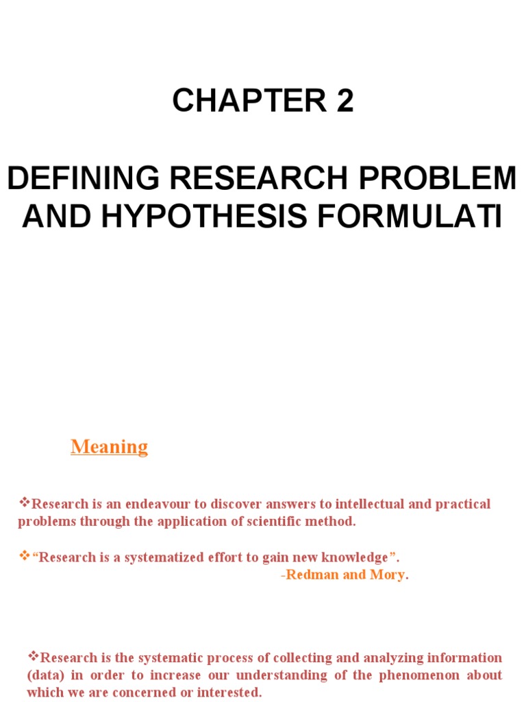 Chapter 2 Problem-Identification-and-Hypothesis | PDF | Hypothesis ...