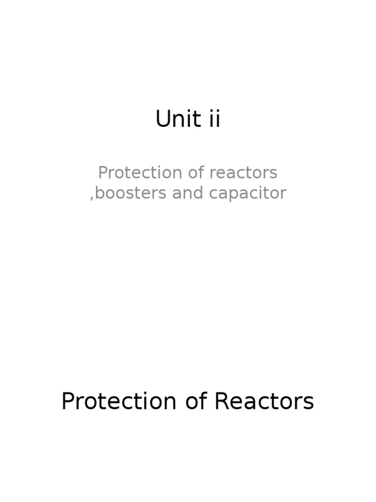Protection of Reactors | PDF | Transformer | Inductor