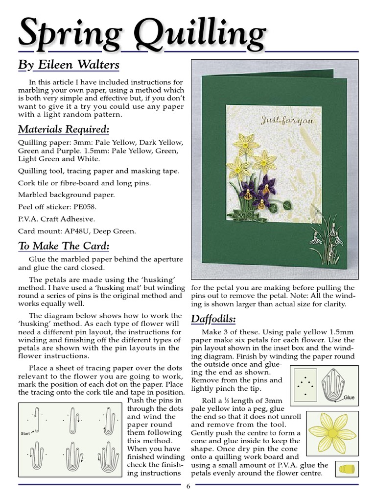 Spring Quilling: by Eileen Walters | PDF | Ink | Petal
