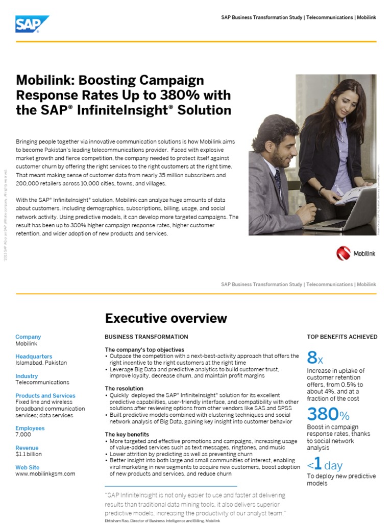 Mobilink - Boosting Campaign Response Rates Up To 380% With The SAP ...