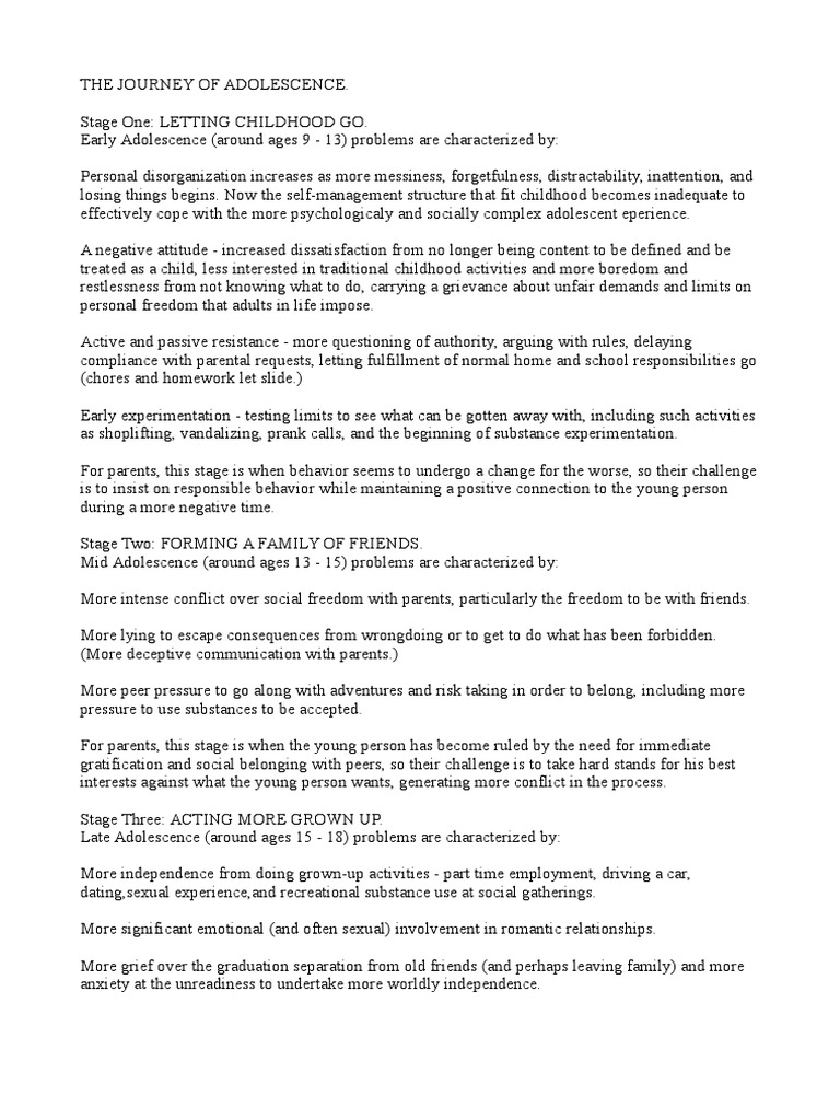 The Journey of Adolescence | PDF | Adolescence | Behavioural Sciences