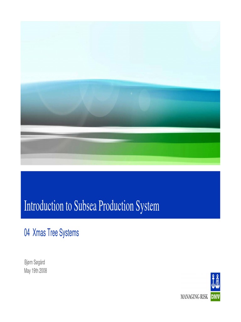 Introduction To Subsea Production System | PDF | Valve | Mechanical ...