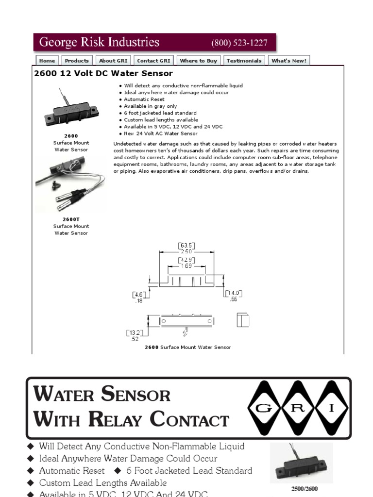 GRI 2600K Data Sheet | PDF | Relay | Switch