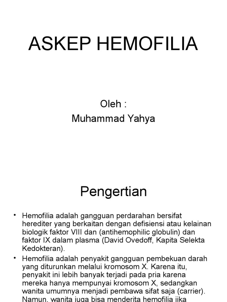 Askep Hemofilia | PDF