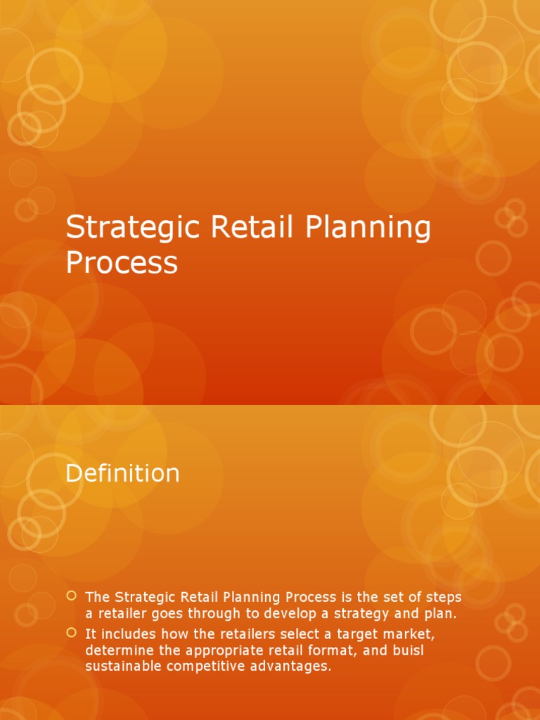 Strategic Retail Planning Process | PDF | Retail | Strategic Management