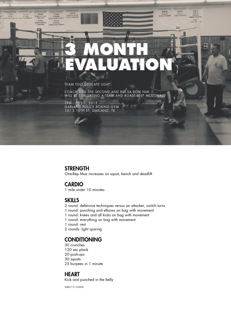 Strength and Conditioning Evaluation Plan | PDF