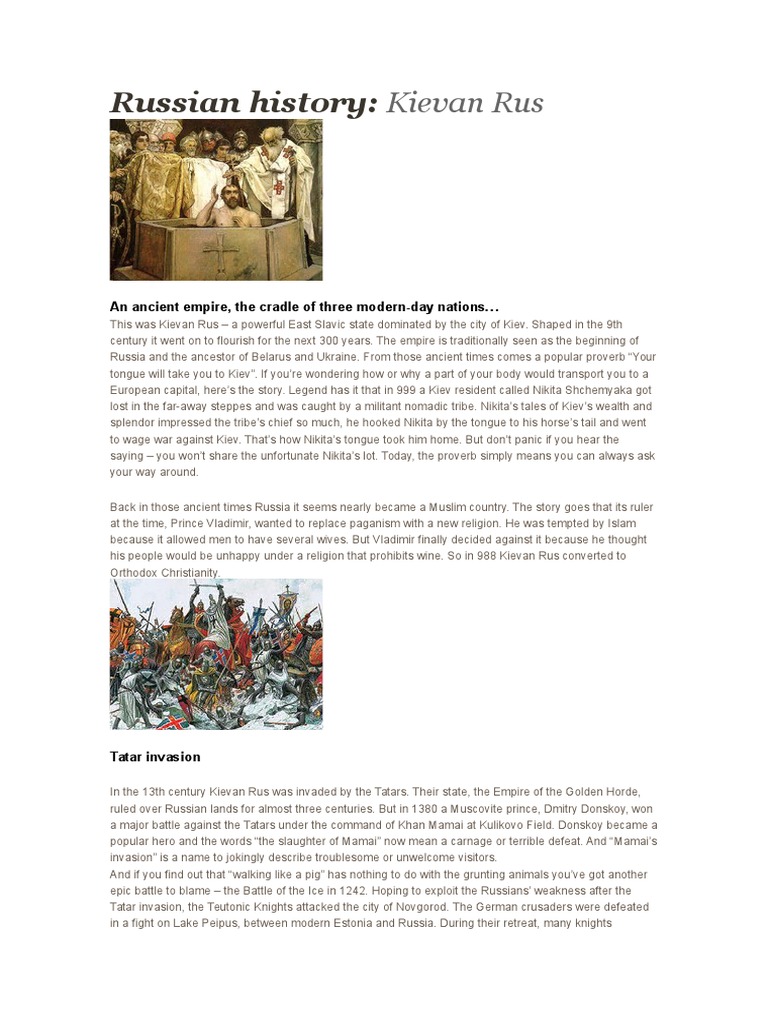 Russian History Kievan Rus | PDF | Russia | World Politics
