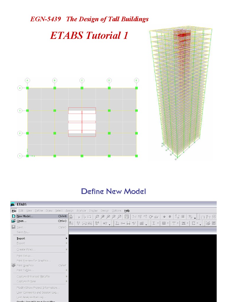 ETABS Tutorial 1 | PDF