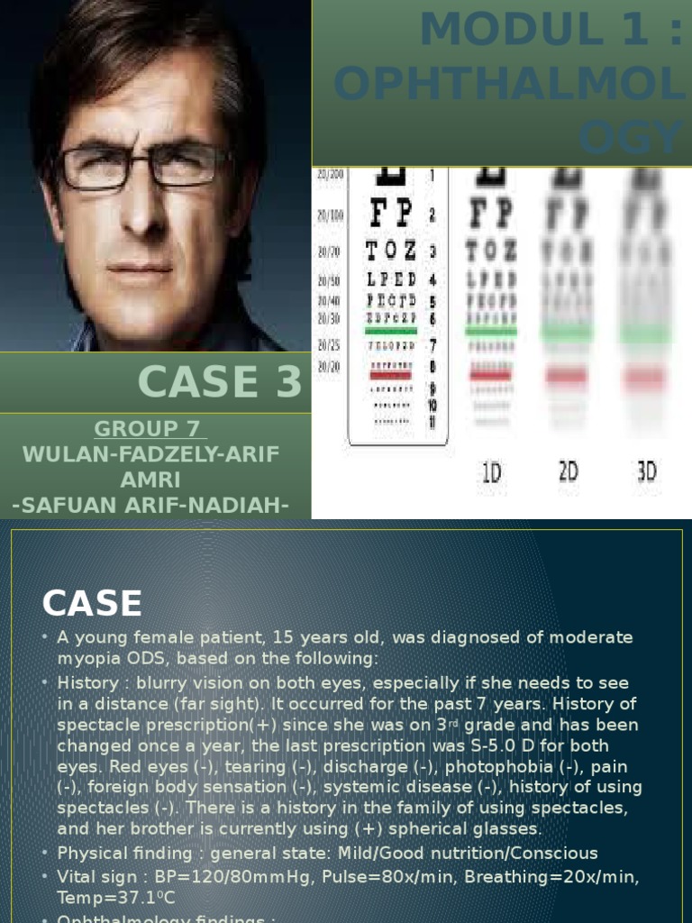 Case 3:myopia | PDF | Lens (Optics) | Human Eye
