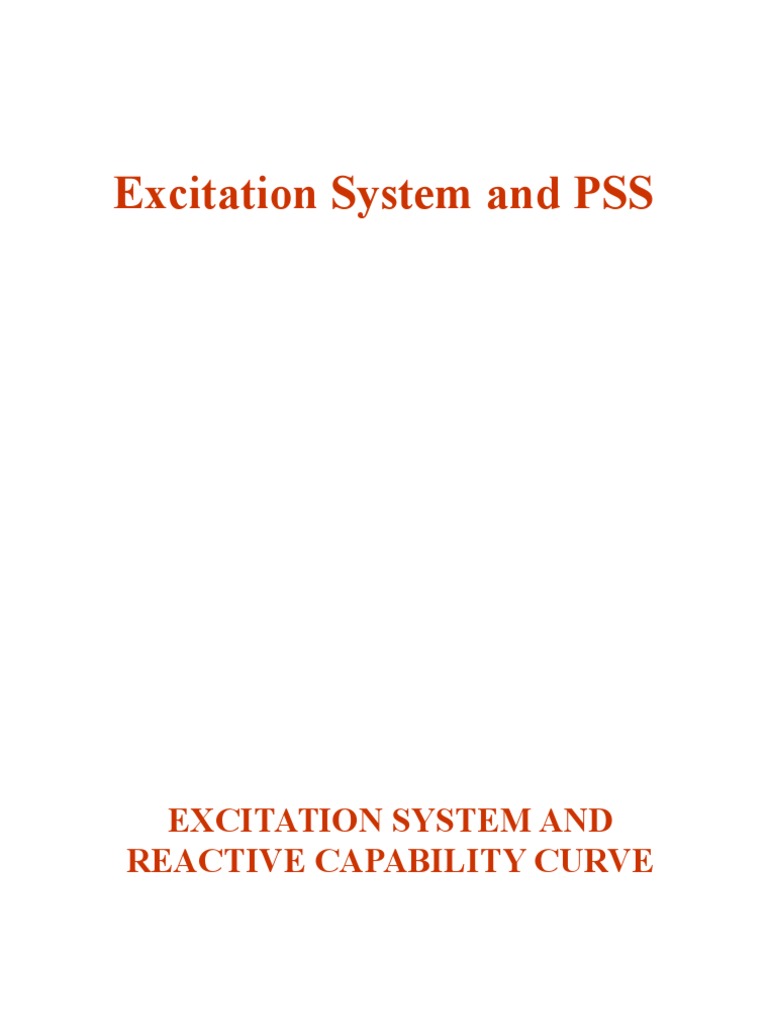 Excitation System and PSS | PDF | Rectifier | Electric Power System