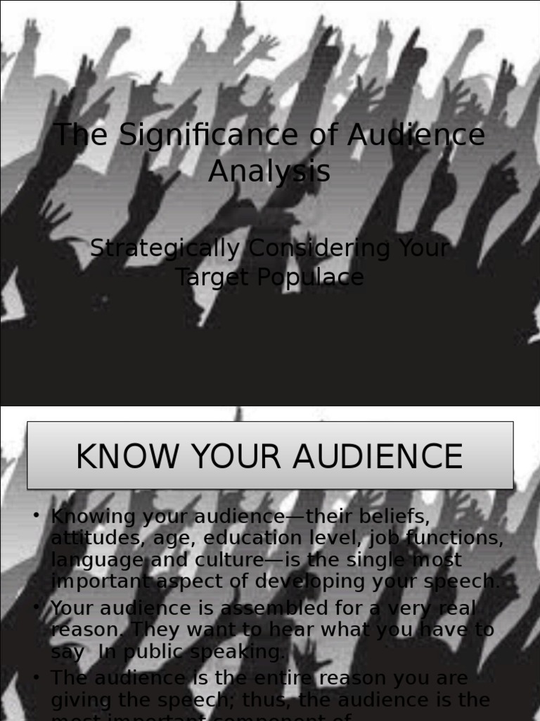 Understanding Audience Analysis | PDF | Nonverbal Communication | Inference