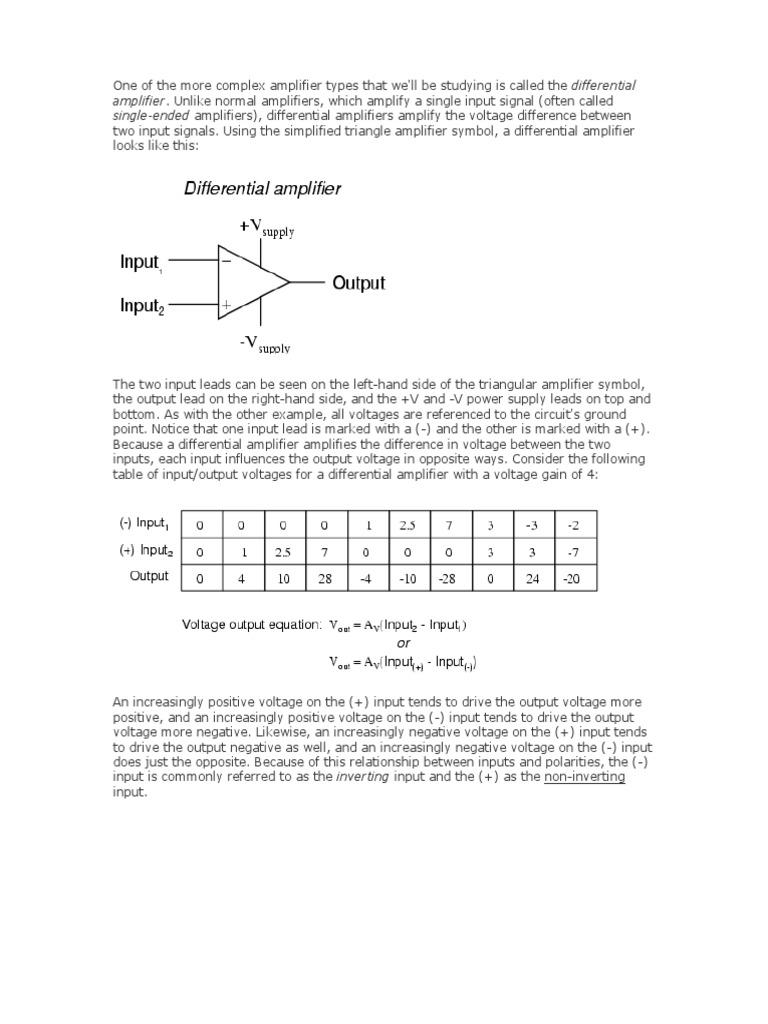 Op Amp Worksheet | PDF | Operational Amplifier | Amplifier
