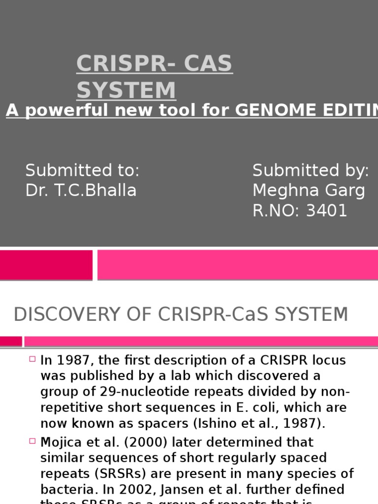 CRISPR - Cas System | PDF | Crispr | Gene