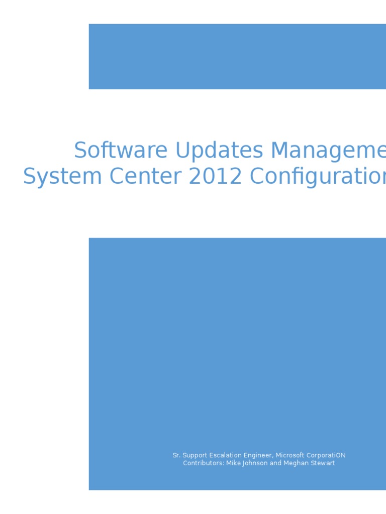 Software Updates Management For Configmgr 2012 Pdf Microsoft Sql