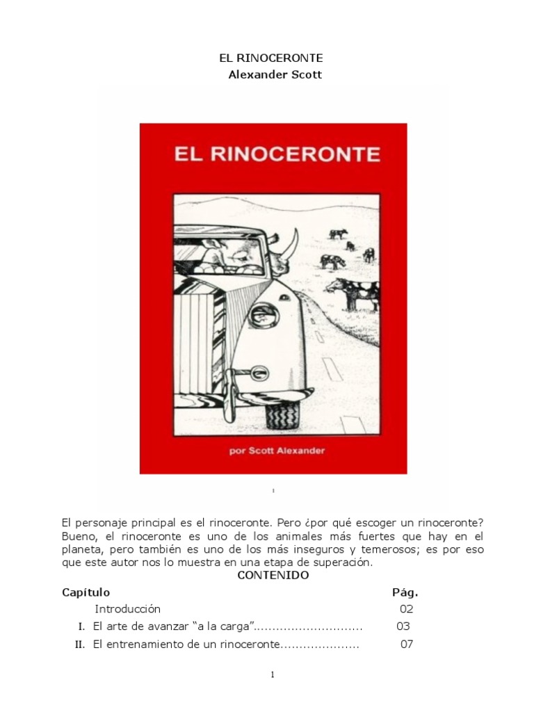 El Rinoceronte - Alexander Scott | PDF | Rinoceronte | Vacas