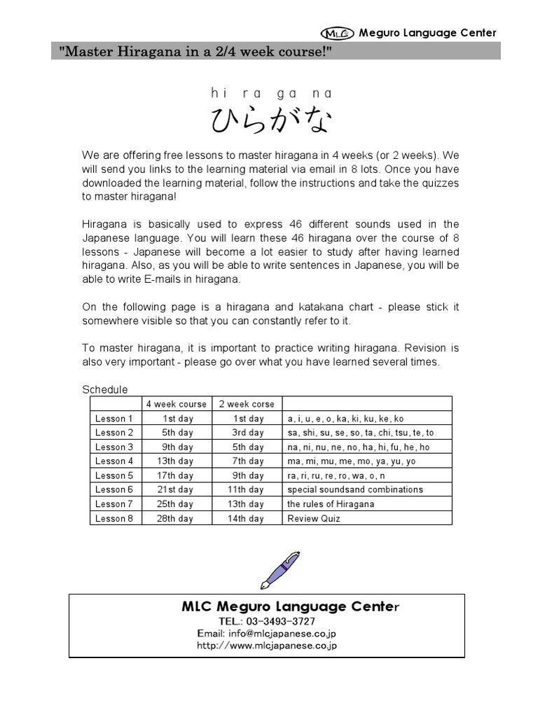 Hiragana Study Material Japanese | PDF | Japanese Language | Japanese ...
