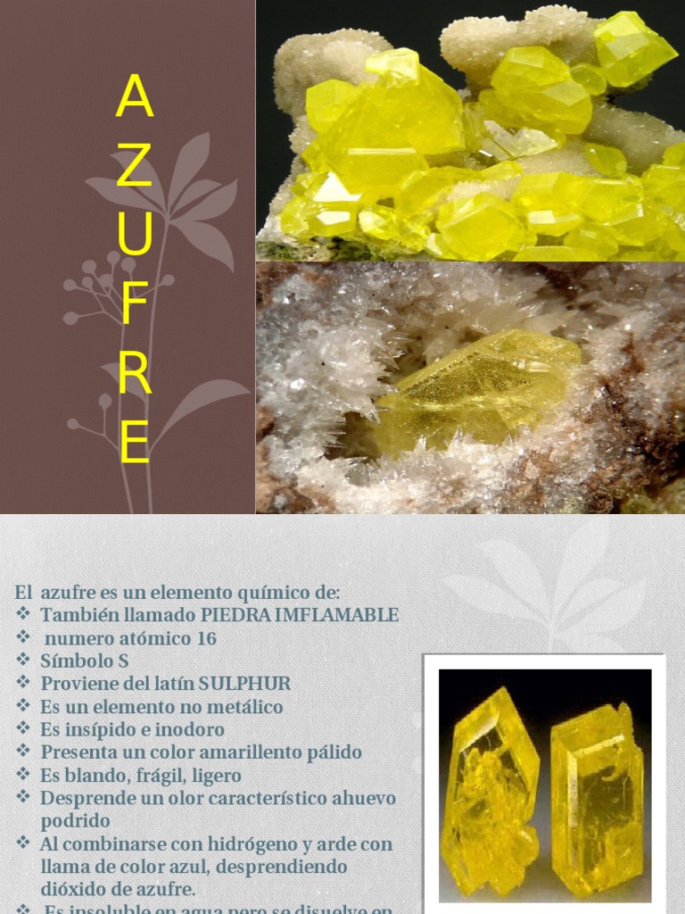 AZUFRE (1) | Azufre | Química