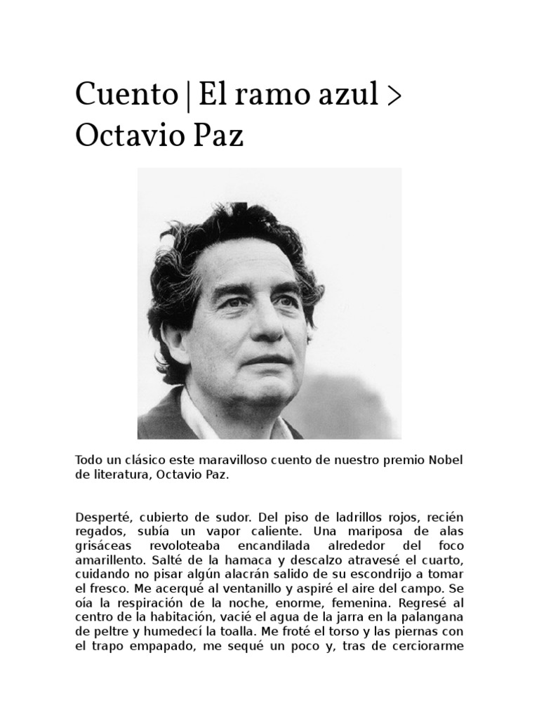 Cuento El Ramo Azul. Octavio Paz | Naturaleza