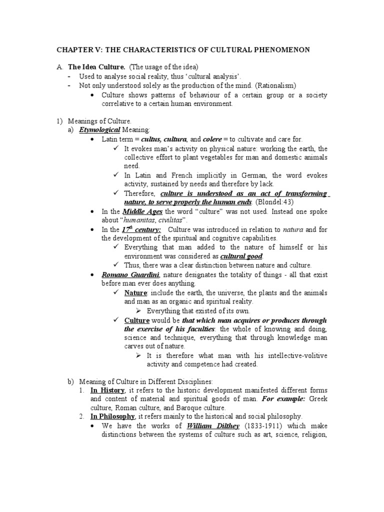 Characteristics of Cultural Phenomenon | PDF | Race (Human ...