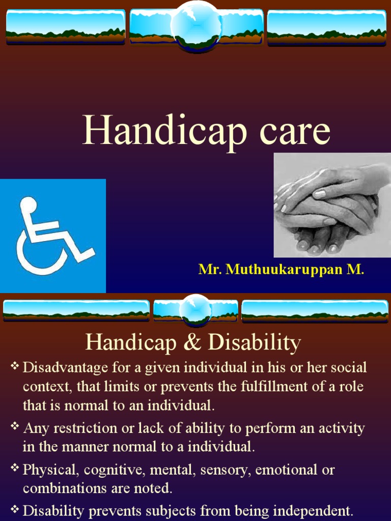 Handicap Care | PDF | Balance (Ability) | Disability