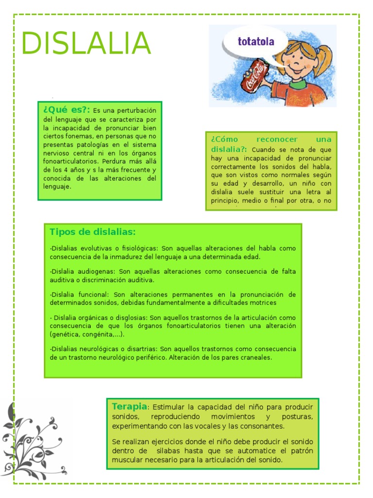 Dislalia | PDF | Artes del Lenguaje y Comunicación | Estudios de ...
