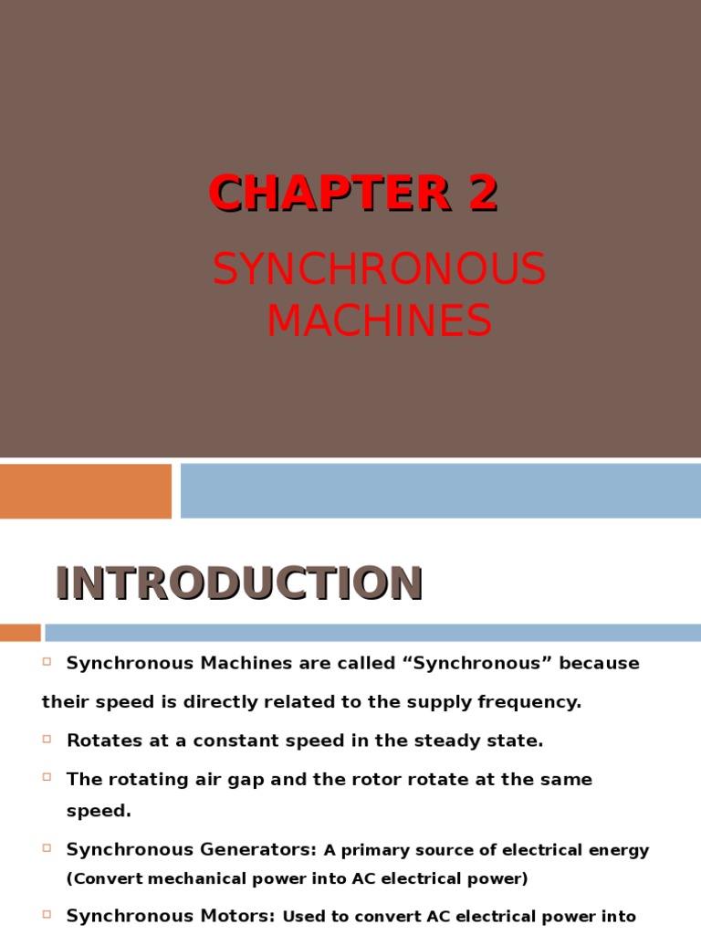 Synchronous Machines Overview | PDF