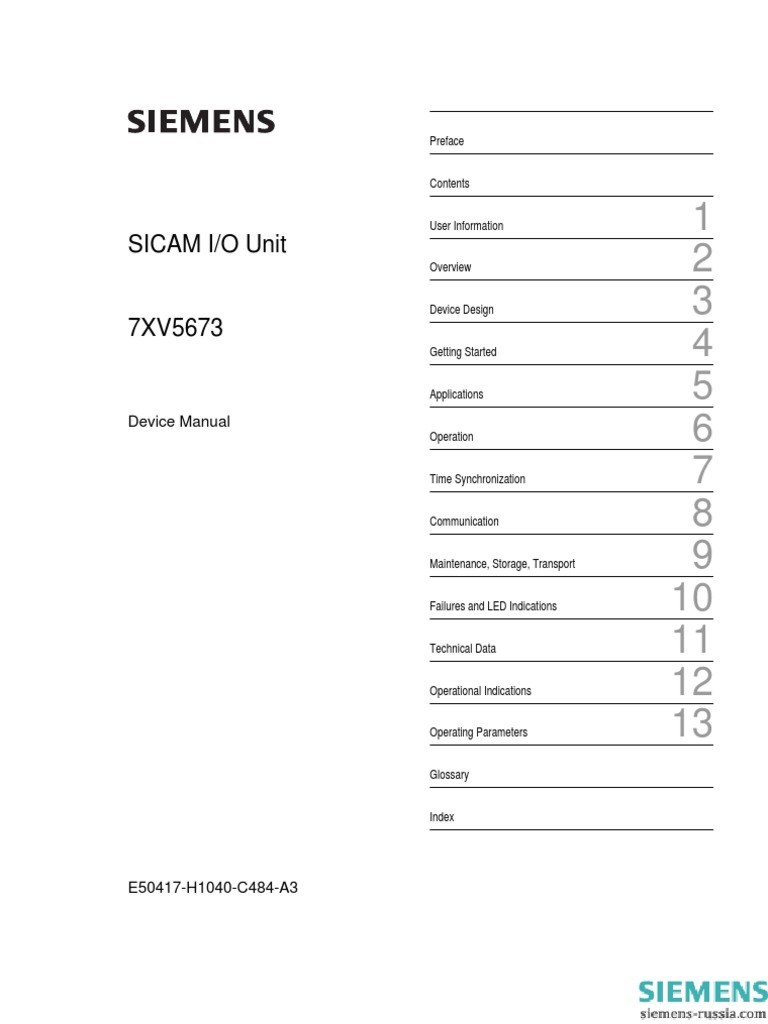 7XV5673 Manual IO-Unit A3 Us | Download Free PDF | Battery (Electricity ...