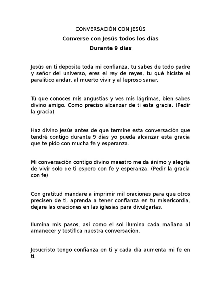 Conversación Con Jesús | PDF | Oración | Religión y creencia