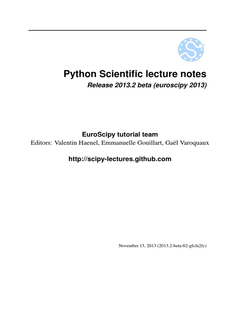 PythonScientific Simple | PDF | Parameter (Computer Programming ...