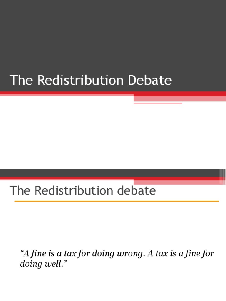 12 Redistribution Lecture | PDF | Redistribution Of Income And Wealth ...