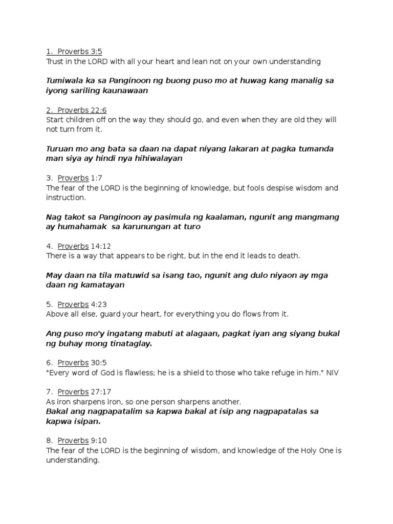 Proverbs | PDF | Book Of Proverbs | Religious Behaviour And Experience