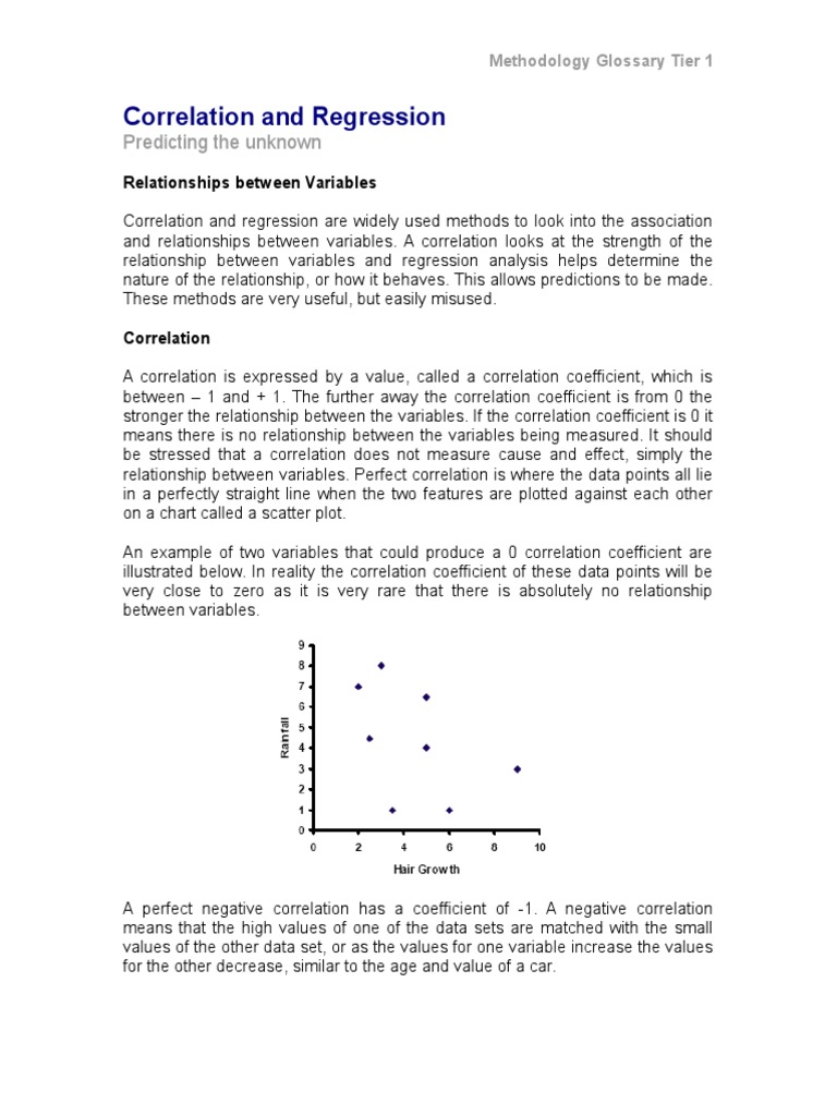 Correlation and Regression: Predicting The Unknown | PDF | Correlation ...