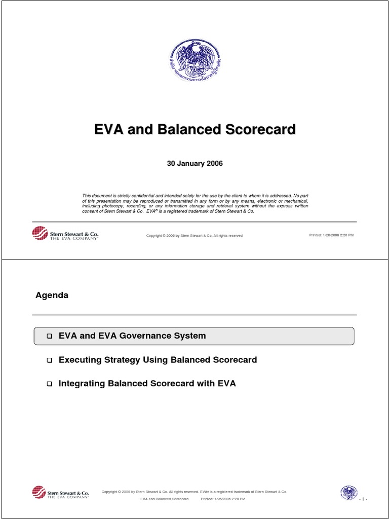 EVA and BSC | PDF | Strategic Management | Expense