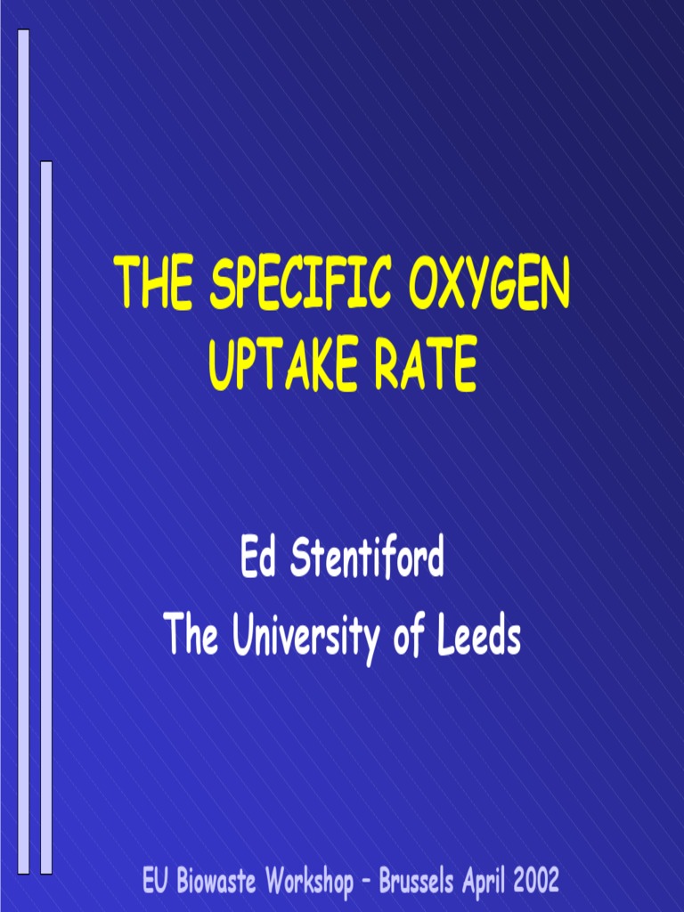 The Specific Oxygen Uptake Rate | PDF | Compost | Environmental Technology