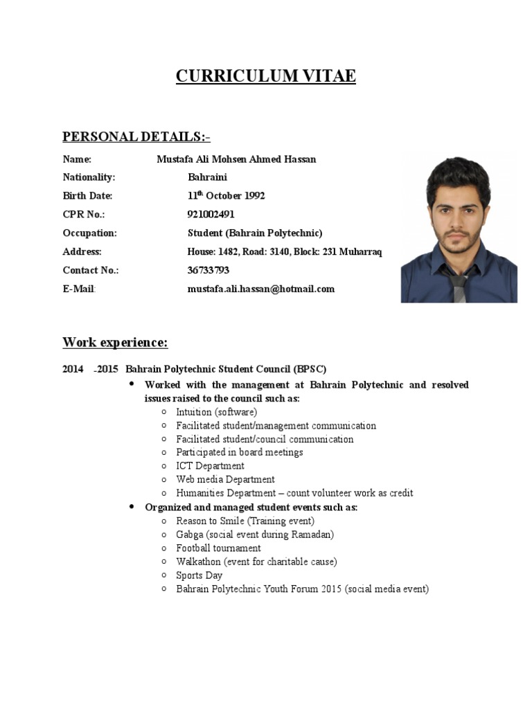 Mustafa CV | PDF