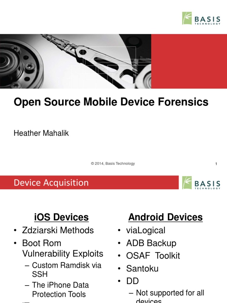Open Source Mobile Device Forensics | PDF | Android (Operating System ...