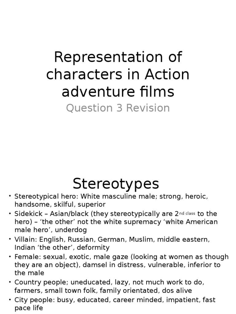 Character Stereotypes in Action Films | PDF | General Fiction