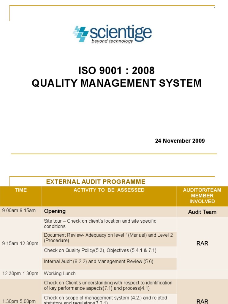ISO QMS Presentation | Iso 9000 | Quality Management System