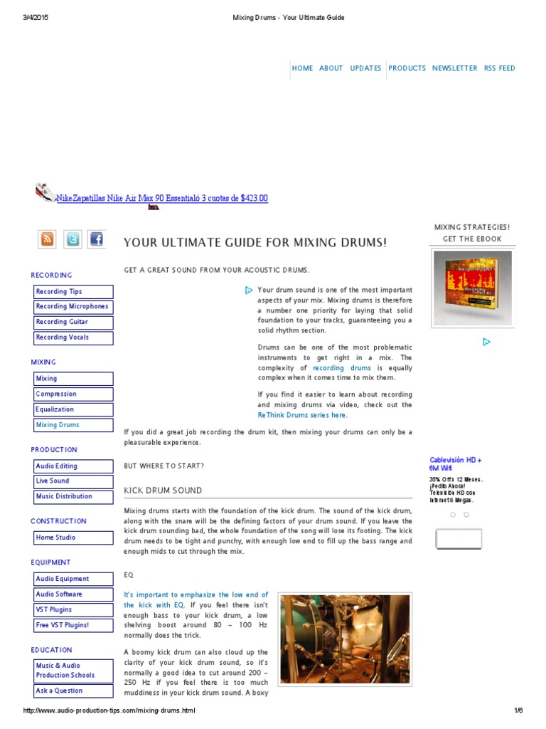 Mixing Drums - Your Ultimate Guide | PDF | Drum Kit | Equalization (Audio)